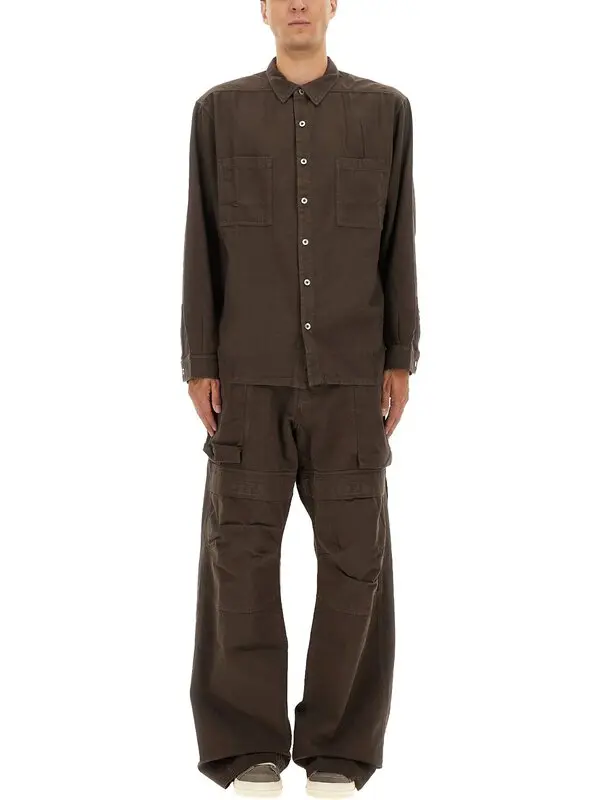 Rick Owens Jumbo Outershirt" Shirt - Brown