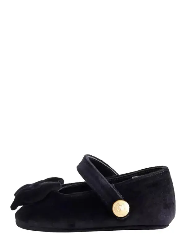 Balmain Ballet Flats With Bow Detailing - Black