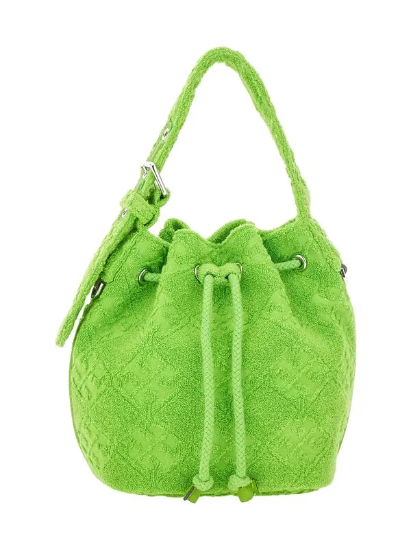Tory Burch T Monogram Mini Bucket Bag - Green