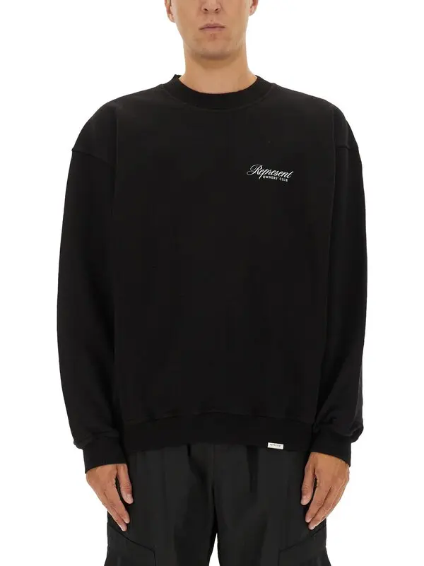 REPRESENT Owners Club Script Sweatshirt - Black