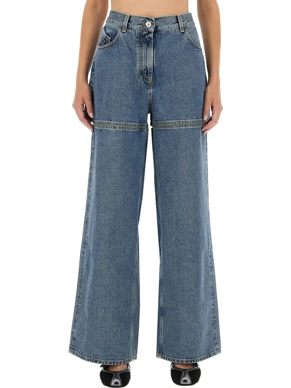 Attico Wide Leg Jeans - Denim