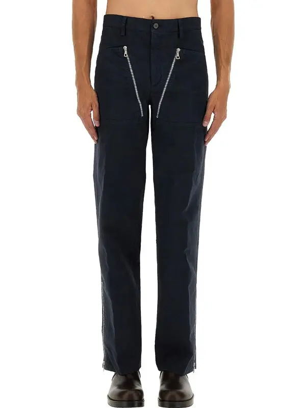 Dries Van Noten Double Zipper Trousers - Blue