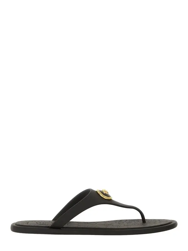 Versace Thong Sandals - Black