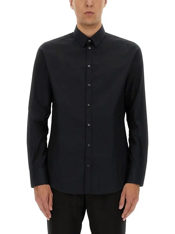 Dolce & Gabbana Gold Fit Cotton Shirt - Black