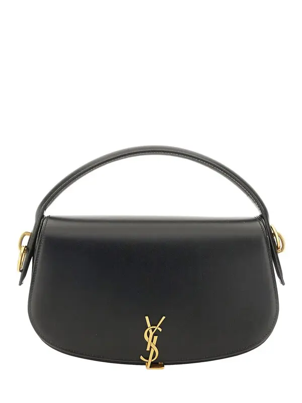 Saint Laurent Voltaire Handbag With Logo - Black