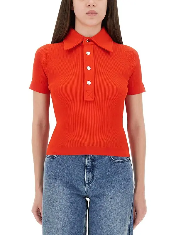 Tory Burch Viscose Polo Shirt - Red