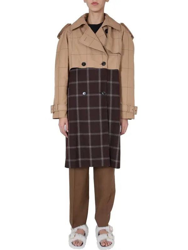 Marni Double-breasted Trench - Brown