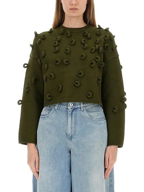 JW Anderson Loop Cropped Jersey - Green