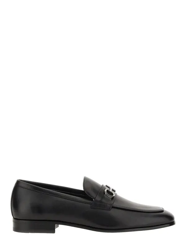 FERRAGAMO Mocassin Gancini - Black