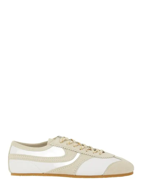 Dries Van Noten Leather And Suede Sneakers - White