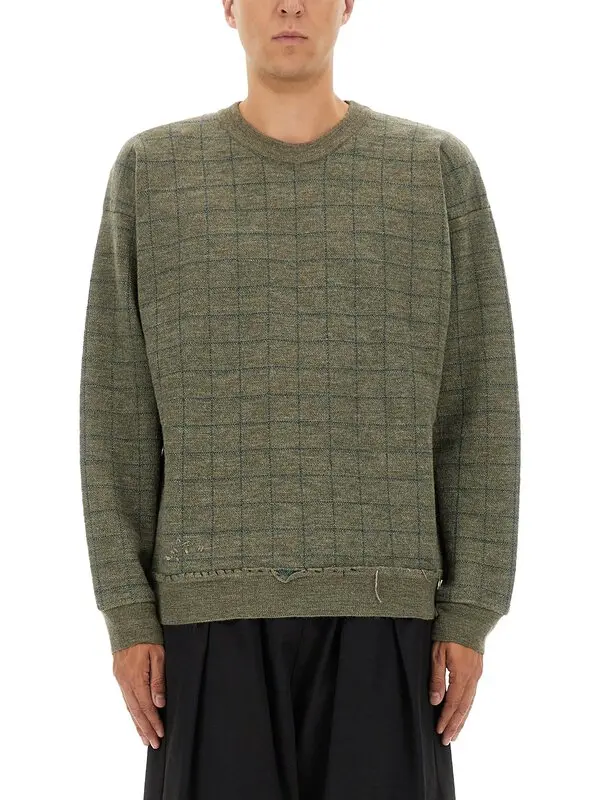 MAISON MARGIELA Worn Effect Sweatshirt - Green