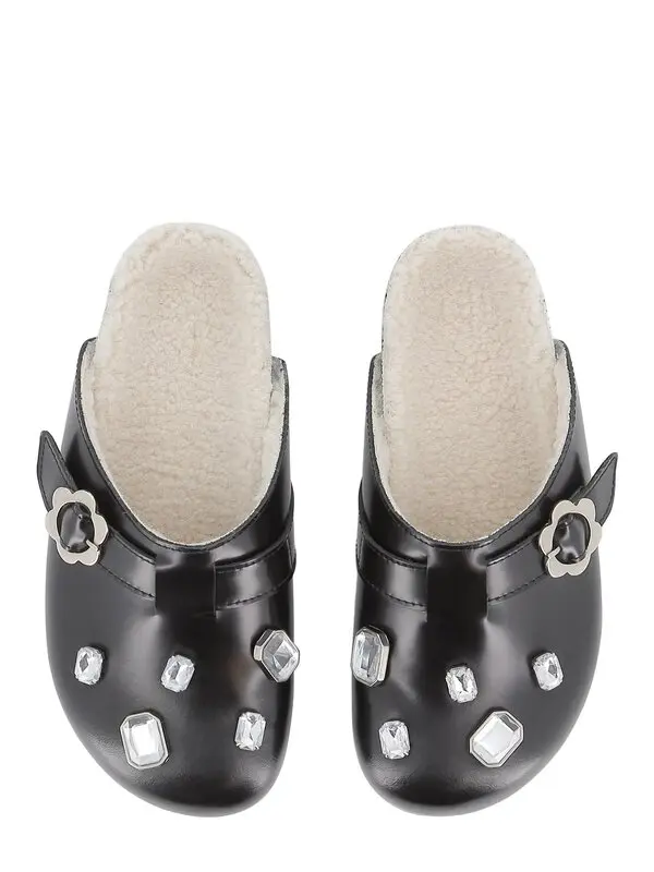 Marc Jacobs Embellished Slippers - Black