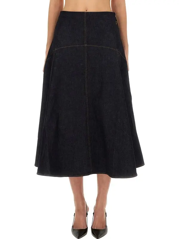 Jacquemus De-nîmes Triangle Denim Skirt - Blue