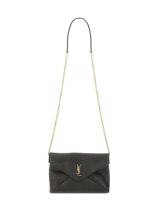 Saint Laurent Clutch With Chain - Black