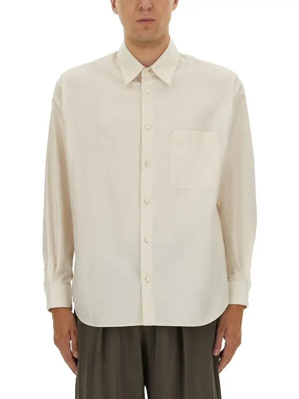 LEMAIRE Cotton And Silk Shirt - Beige