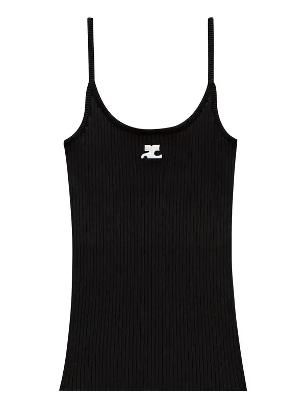 COURREGES Knit Tank Top - Black