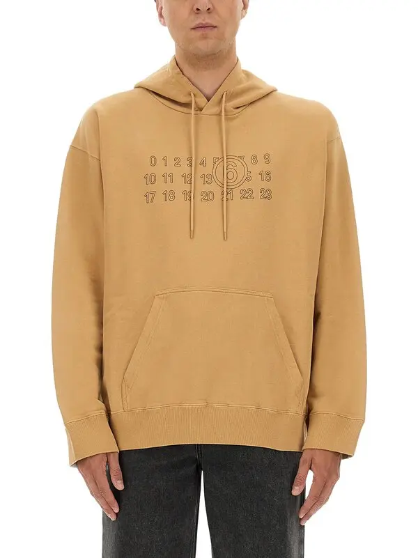 MAISON MARGIELA Hooded Sweatshirt - Beige