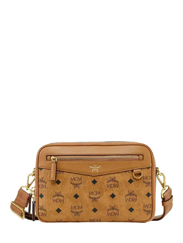 Mcm Diamond Camera Bag In Visetos - Buff