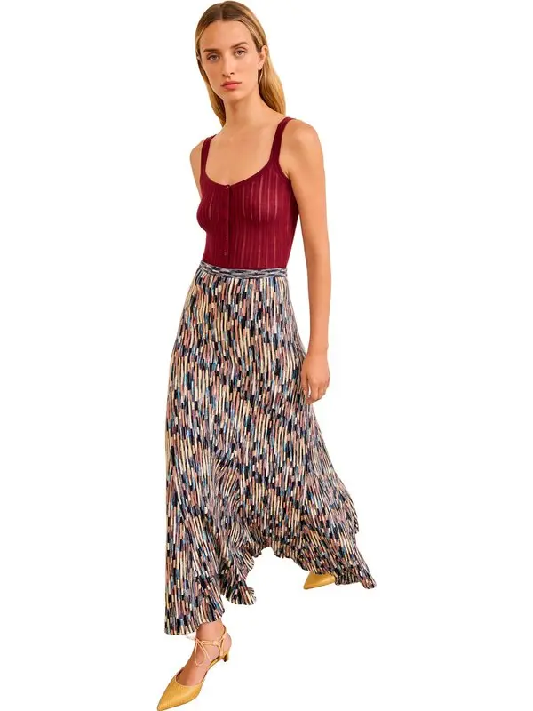 Ulla Johnson Marceline Multicolor Long Skirt - Oasis