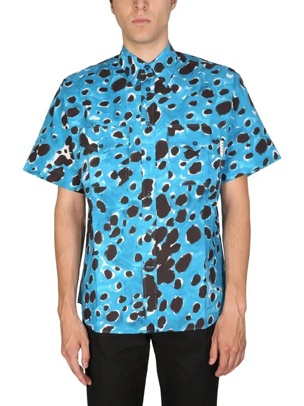Marni Pop Dots" Print Shirt - Baby Blue