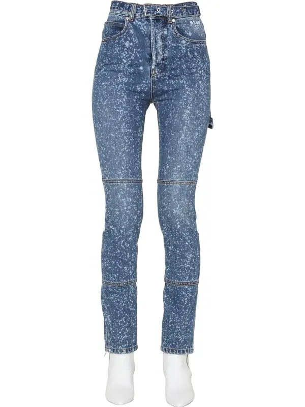 MSGM Skinny Fit High-rise Jeans - Blue