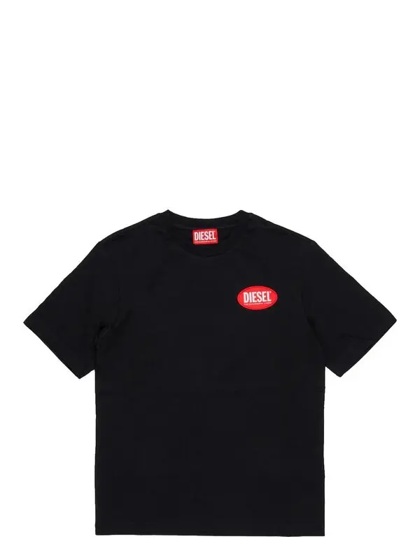 DIESEL® T-shirt With Patched Logo - Black