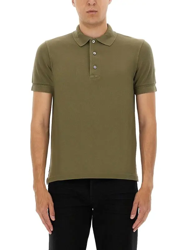 TOM FORD Pique Polo - Green