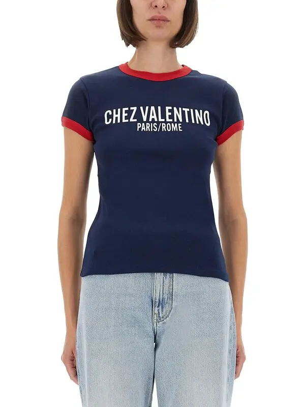 Valentino Garavani Cotton Jersey T-shirt - Blue