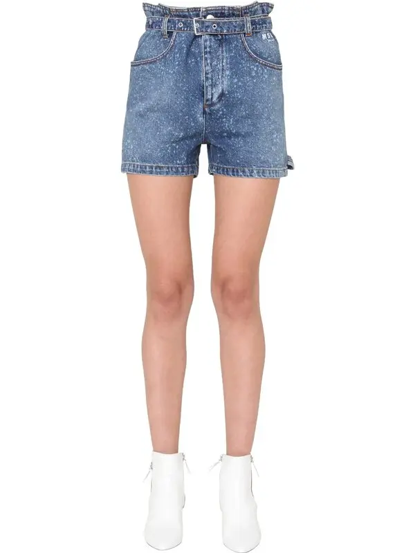 MSGM Denim Shorts - Blue