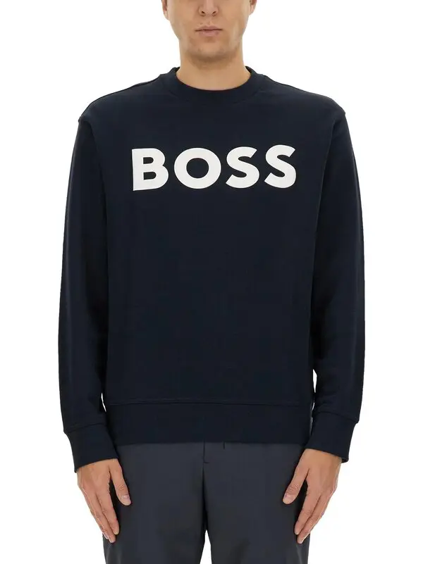 Hugo Boss Logo Sweatshirt - Blue