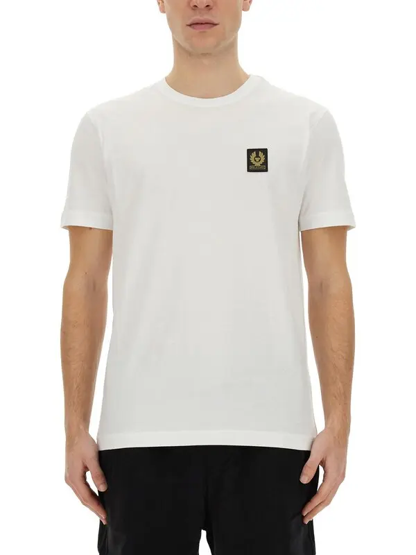 Belstaff T-shirt With Logo Patch - White
