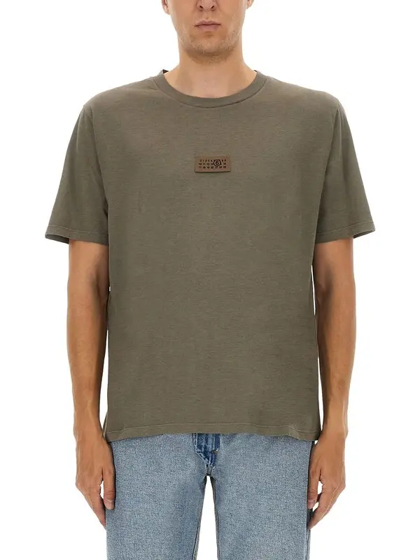 MAISON MARGIELA T-shirt With Logo - Beige