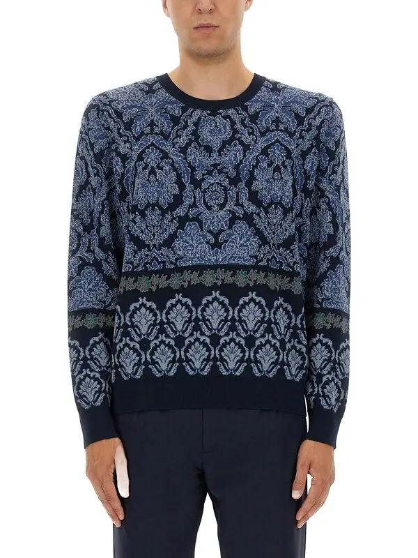 Etro Cotton Jacquard Knit - Blue