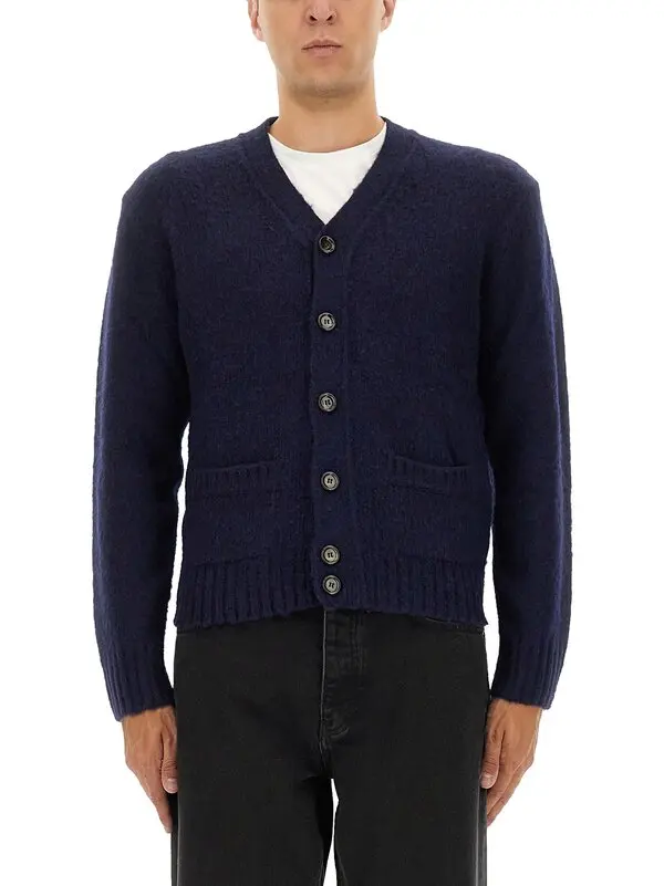 Aspesi Knitted Cardigan - Blue
