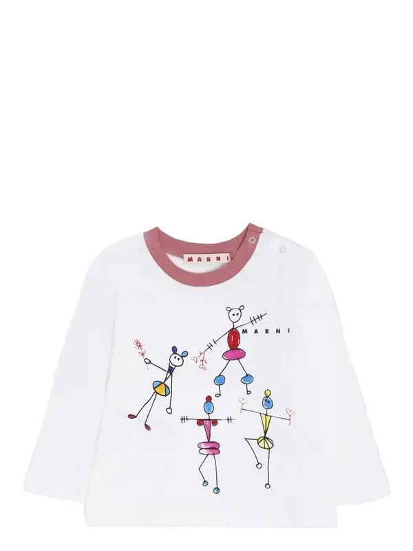 Marni T-shirt With Logo - Multicolour