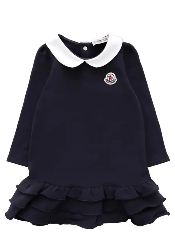 Moncler Dress With Logo - Blue