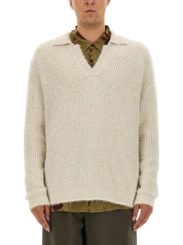 UMA WANG Wool Blend Sweater - White