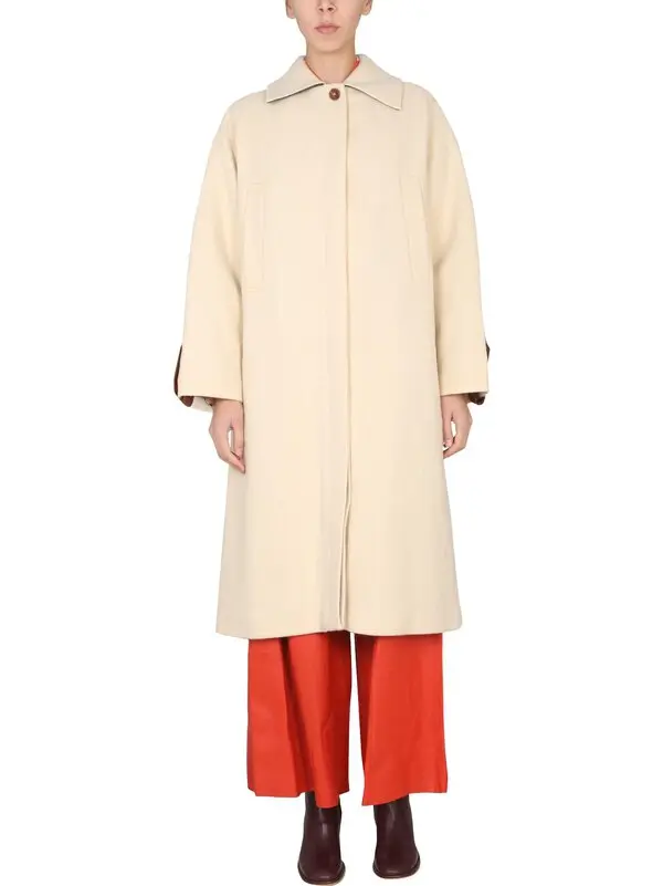 ALYSI Classic Collared Coat - Beige