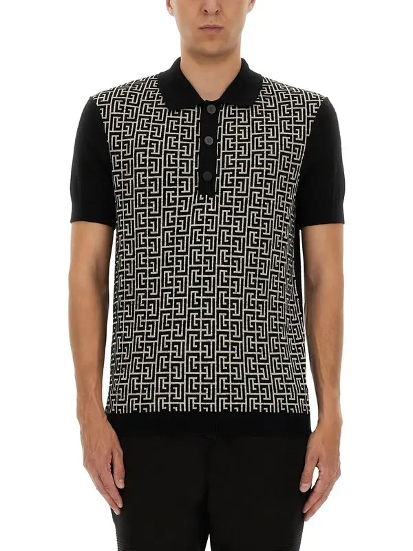 Balmain Monogram Polo - Multicolour
