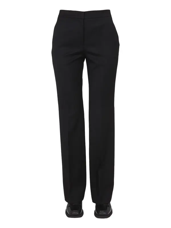 Moschino Wool Grain De Poudre Pants - Black