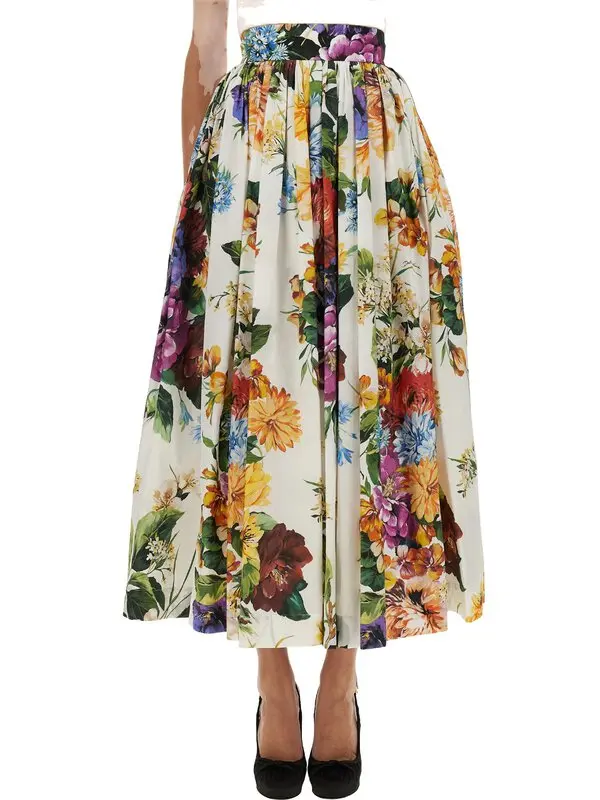 Dolce & Gabbana Floral Print Skirt - Multicolour
