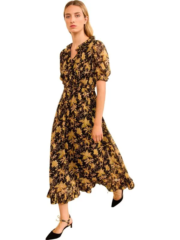 Ulla Johnson Rosamunde Puff Sleeve Dress - Forsythia