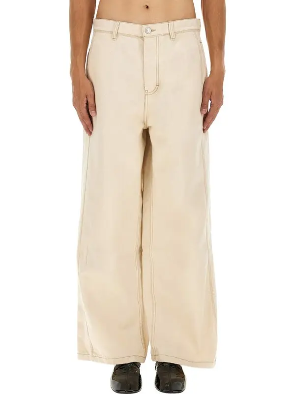 Ami Wide Leg Jeans - Ivory