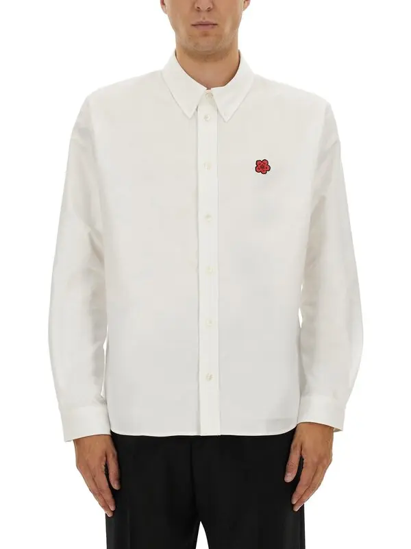 Kenzo Shirt With "boke Flower" Embroidery - White