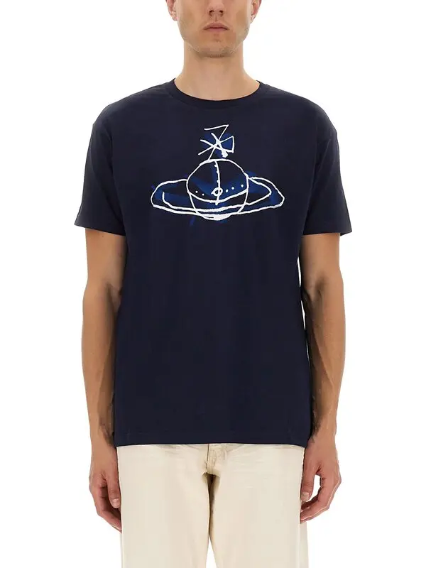 VIVIENNE WESTWOOD Orb Print T-shirt - Blue