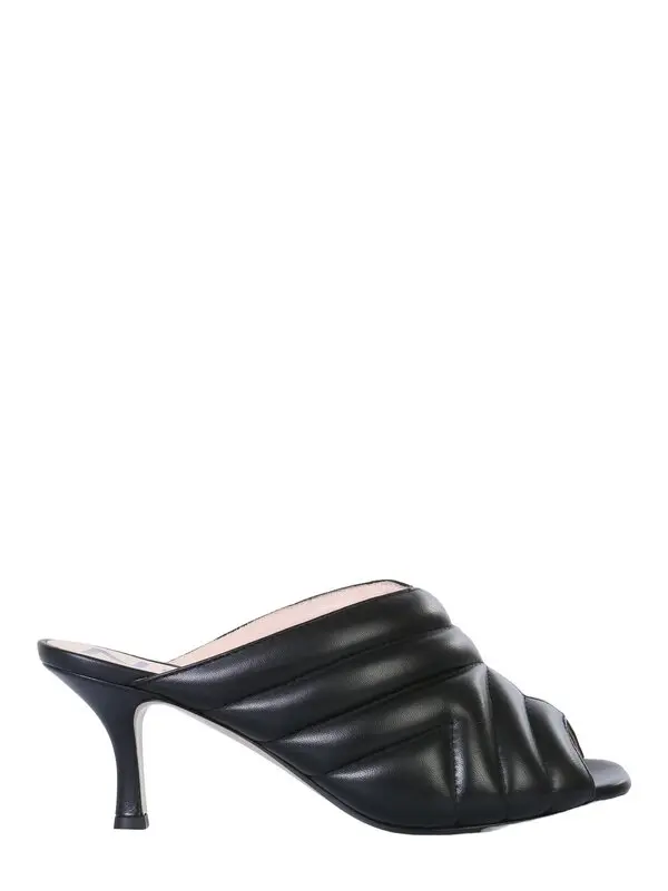 N°21 Chevron Pattern Mules - Black