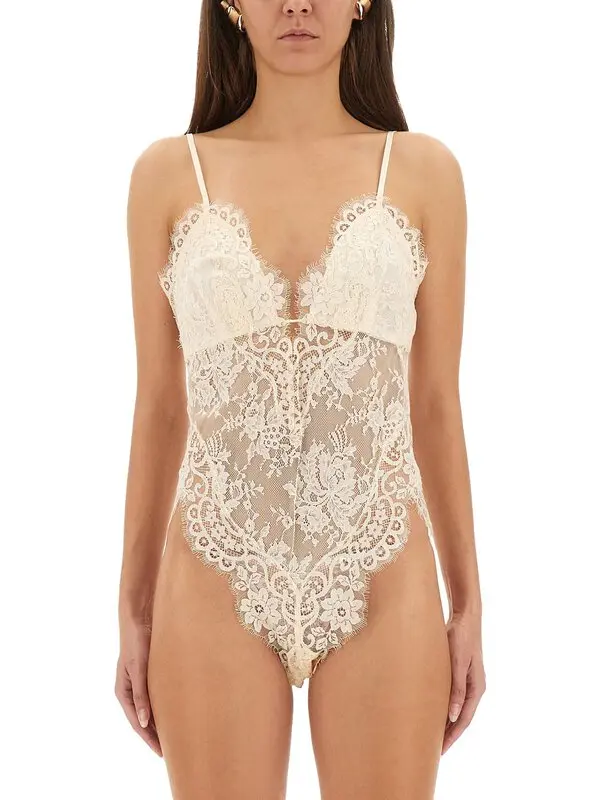 Zimmermann Teddy Lace Bodysuit - Ivory