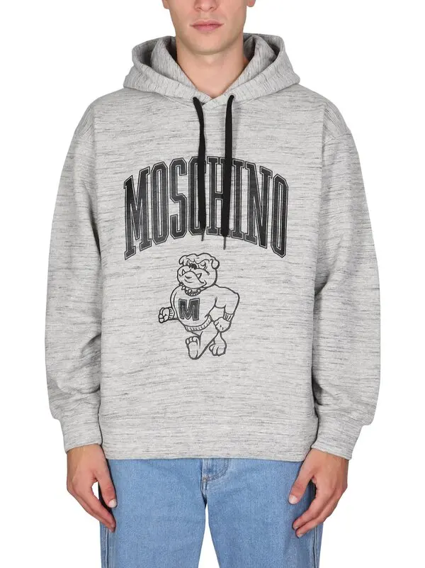 Moschino Sweatshirt With Logo Print - Grey