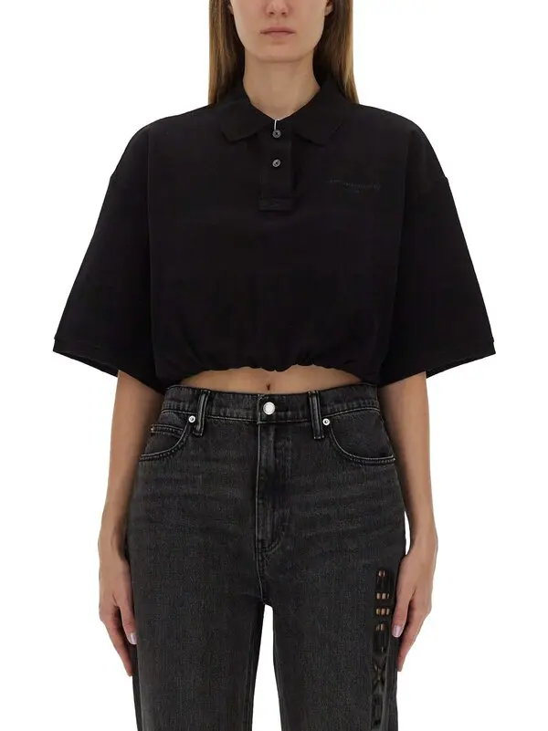 Alexander Wang Deconstructed Polo - Black
