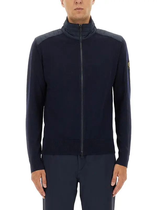 Belstaff Kelby Zip Up Cardigan - Blue